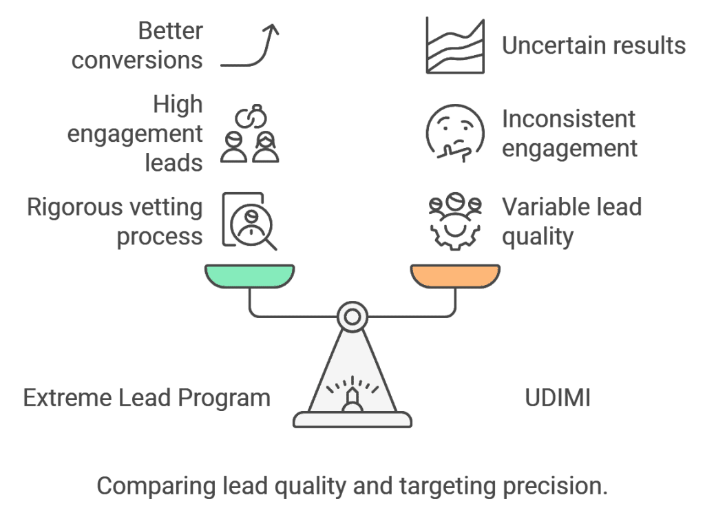 Comparing Extreme Lead Program’s Solo Email Ads vs. UDIMI